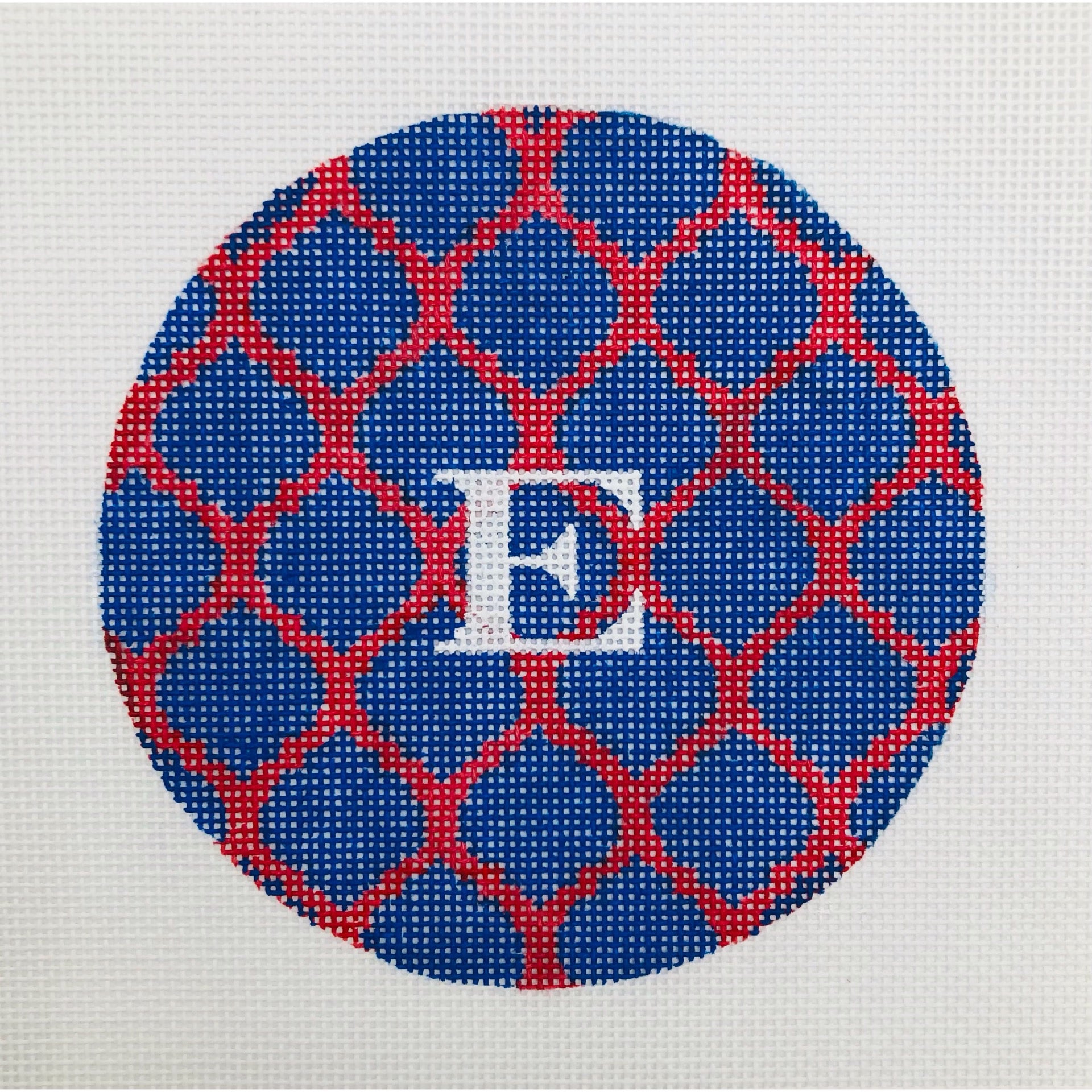 Letter E - Quatrefoil - 4 inch | West Village Knit & Needle